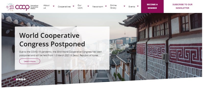 '국제협동조합연맹(ICA) 2020 세계협동조합대회' 내년 3월로 연기 : 네이버 블로그