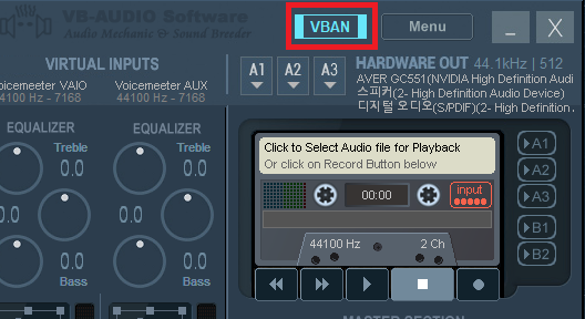 보이스미터 바나나 VBAN 사용법 : 네이버 블로그