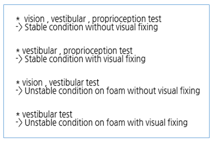 [측정/평가] 균형 검사 (감각계의 상호 작용 능력 : CTSIB) : 네이버 블로그