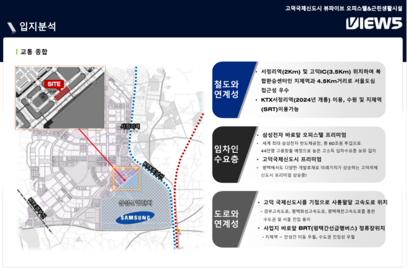 고덕국제신도시 삼성전자 정문 근린생활시설and오피스and오피스텔 뷰파이브 특별한 혜택 네이버 블로그