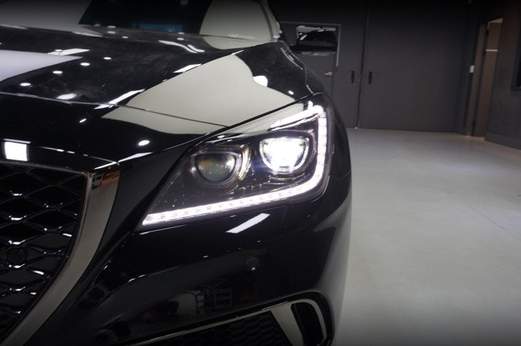 제네시스dh 차량의 G80스포츠 개조 (범퍼,휠,라이트,몰딩 등등 ) 완전 풀개조 시공.. : 네이버 블로그