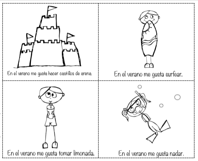 [스페인어 기초읽기 미니북 만들기]Mi libro del verano : 네이버 블로그