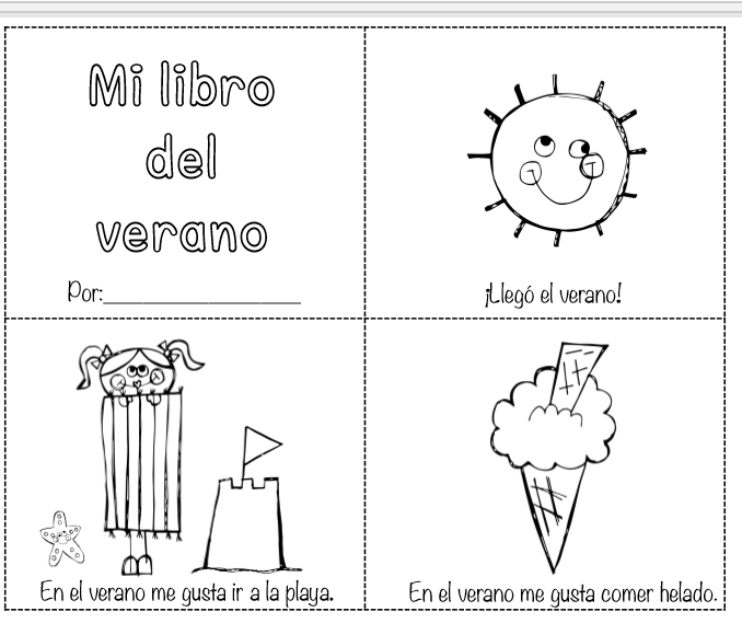 [스페인어 기초읽기 미니북 만들기]Mi libro del verano : 네이버 블로그