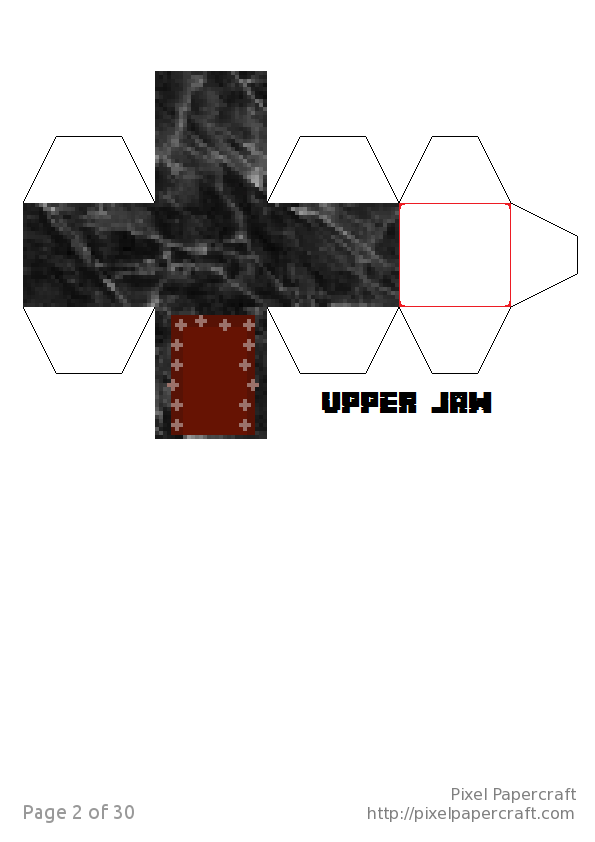 [마인크래프트 프로젝트 오스폰 종이모형] (Minecraft Orespawn) 고질라 (Mobzilla) 종이모형 (7탄 ...