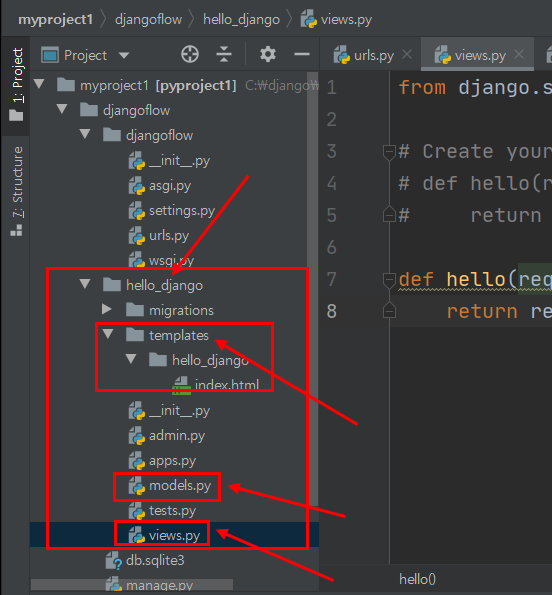 비전공자의 파이썬 장고(django) 기초 10 프로젝트 urls.py 와 app urls.py 연결하기 : 네이버 블로그