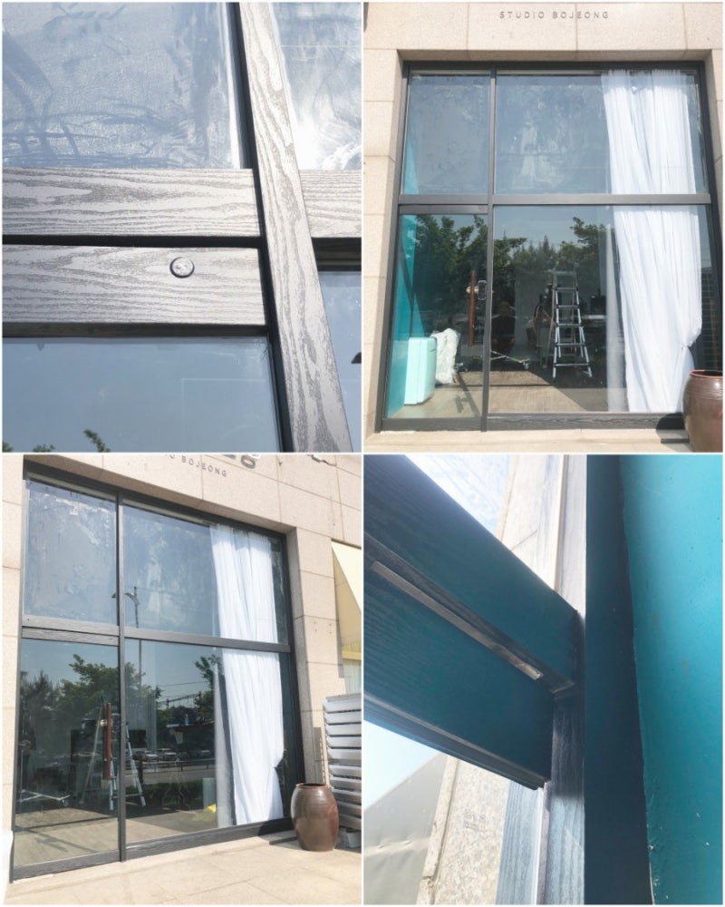 상가카페 스튜디오 가게 유리창 프레임 시트지 리폼 필름인테리어 시공 네이버 블로그