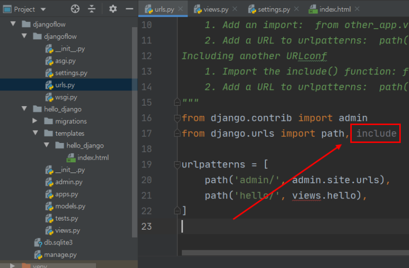 비전공자의 파이썬 장고(django) 기초 10 프로젝트 urls.py 와 app urls.py 연결하기 : 네이버 블로그