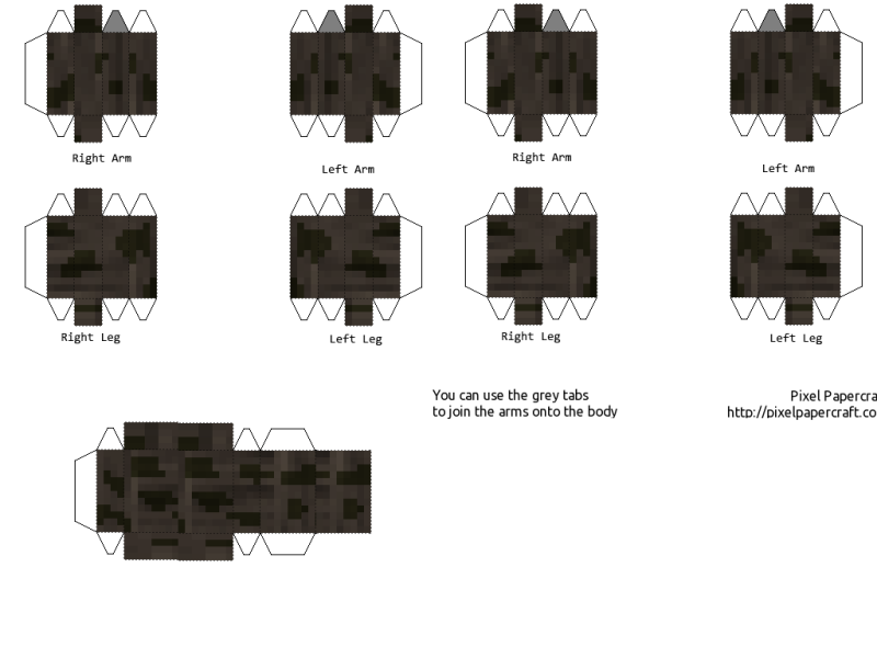마인크래프트 뮤턴트 종이모형 Minecraft Mutant Mod 뮤턴트 몹 모음 종이모형 8탄 네이버 블로그