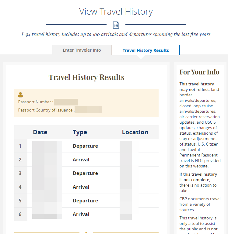 과거 미국 출입국(여행)기록 또는 I-94를 조회할 수 있나요? (Travel History) : 네이버 블로그