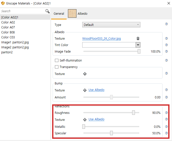 #7 Enscape Material Setting 설명(엔스케이프 재질 세팅) : 네이버 블로그