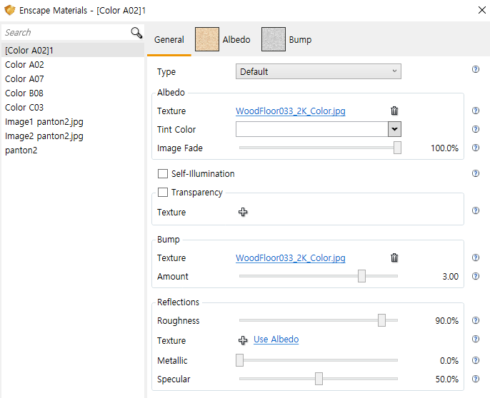 #7 Enscape Material Setting 설명(엔스케이프 재질 세팅) : 네이버 블로그