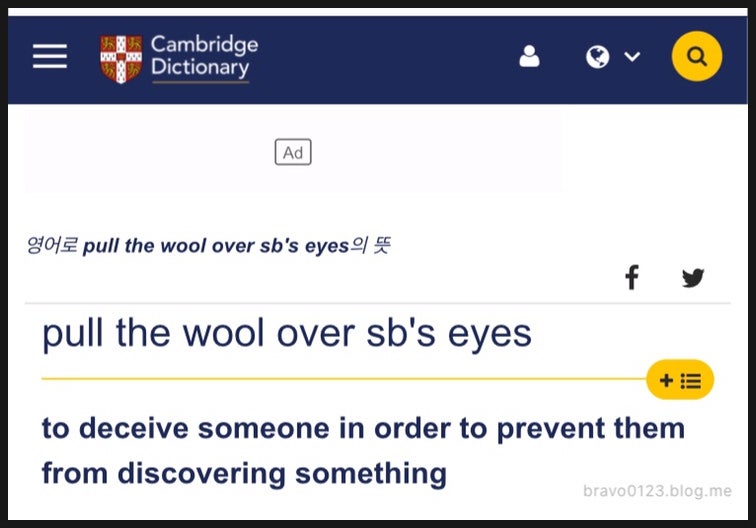 [오늘의표현] pull the wool over your eyes : 네이버 블로그