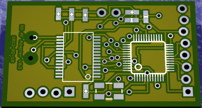 NX용 AF어댑터 자작: 어댑터용 PCB 디자인 v0.9 : 네이버 블로그