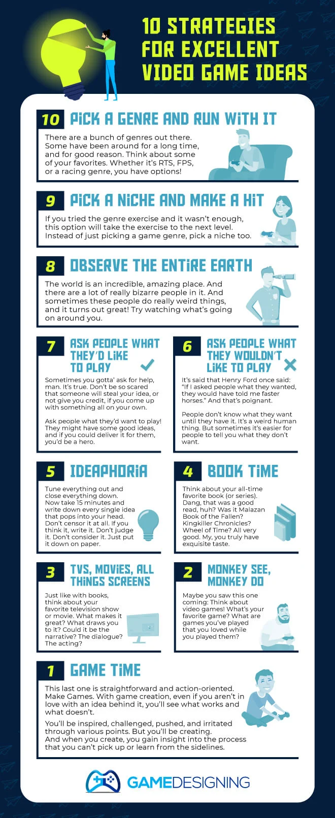 게임 아이디어를 위한 10가지 전략 (10 Strategies for Excellent Video Game Ideas ...