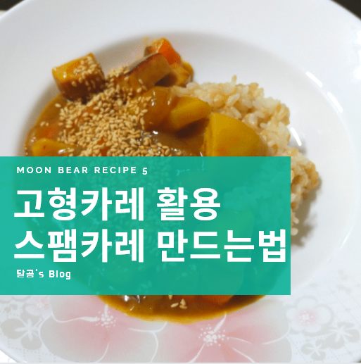 골든카레 스팸카레 만들기 일본 고형카레 골든커리 레시피 네이버 블로그