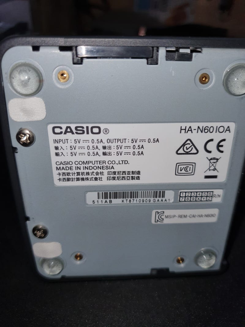 CASIO DT-970 크래들 CU-970 비품과 HA-N60IOE 정품 비교 사진및 장단점 970크래들 970전송장비 970 ...