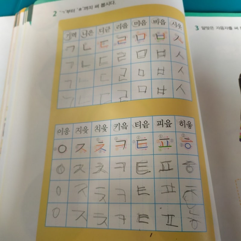 한글 공부 - 자음자 이름과 티읕 쓰는 순서 : 네이버 블로그