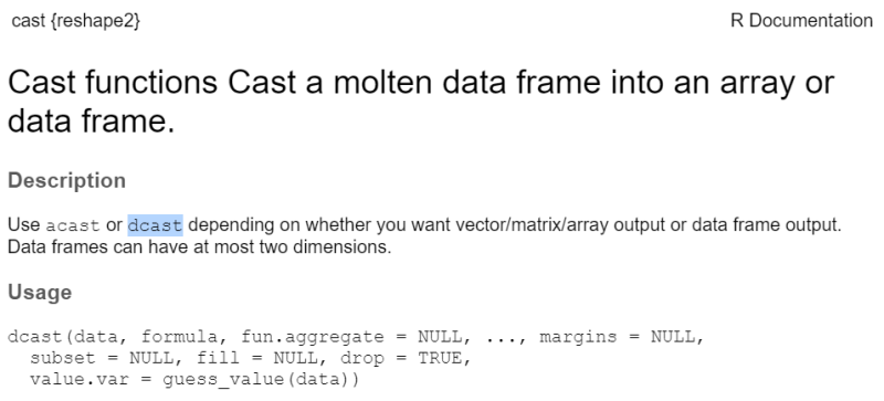 [ADsP, R] reshape2 패키지를 공부했다. (melt, dcast) : 네이버 블로그