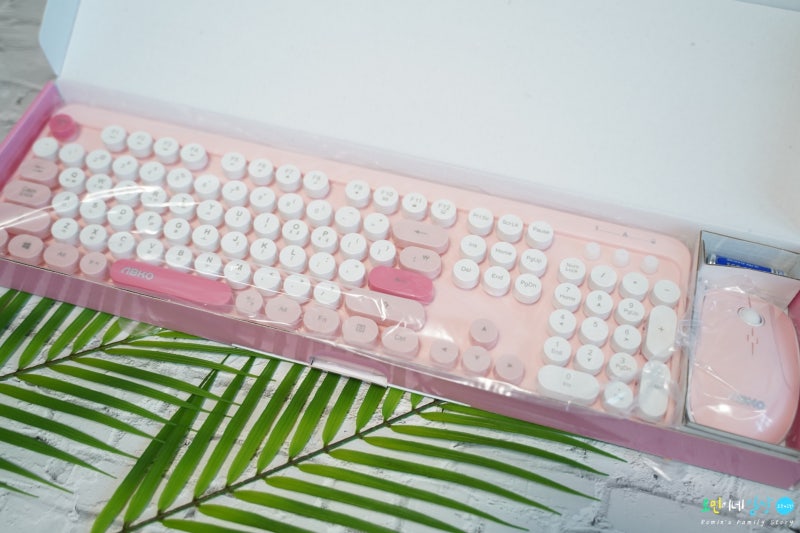 ABKO 러블리한 핑크빛 앱코 WKM01 무선키보드마우스 세트 : 네이버 블로그