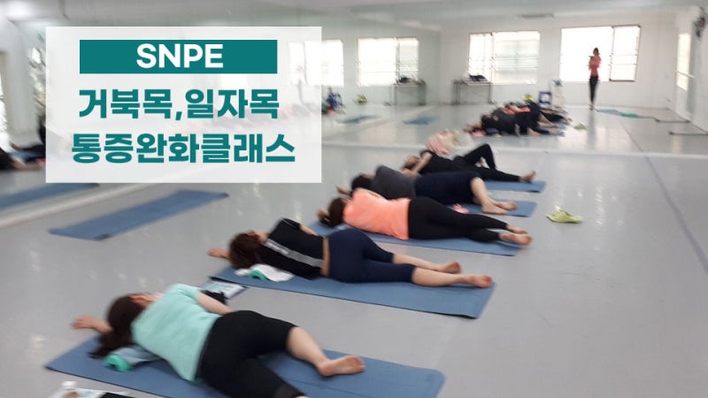 SNPE , 거북목 통증완화 원데이클래스 진행 : 네이버 블로그