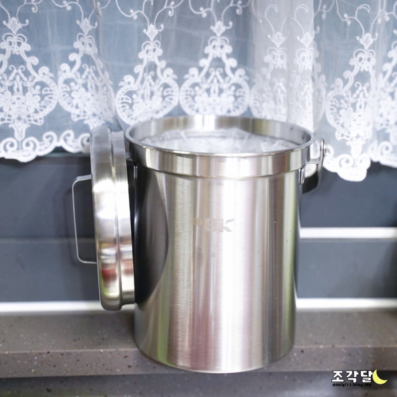 주방을 더 깔끔하게 스텐 음식물쓰레기통 3l 네이버 블로그