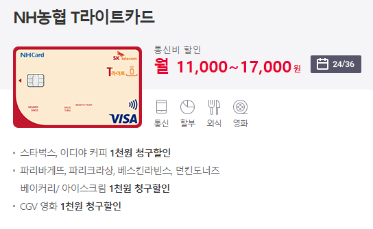 통신비할인카드 2탄 Sk텔레콤 통신비 제휴할인카드를 알아보자 네이버 블로그