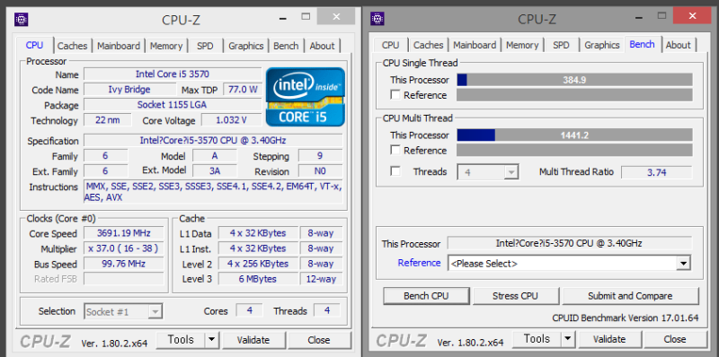 인텔 i5 3570 아이비브릿지 CPU-Z(CPUZ) 성능 벤치마크 후기 : 네이버 블로그