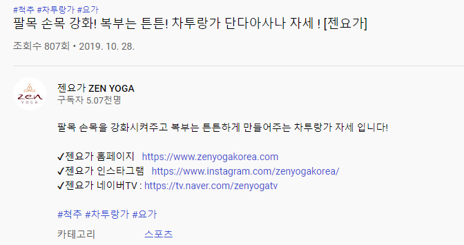 차투랑가 단다 아사나 영상 20개 네이버 블로그