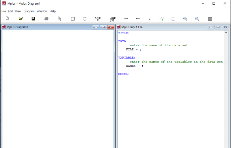 Mplus에서 syntax가 아닌 Diagram이용한 구조방정식 모델 그리는 방법 - 박중희 인지과학 통계 : 네이버 블로그