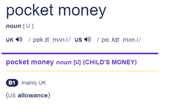 용돈 영어로 allowance vs. Pocket money 차이점이 뭘까요? 생활영어표현 : 네이버 블로그