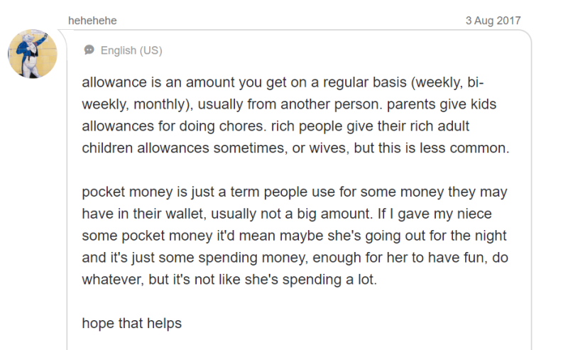 용돈 영어로 allowance vs. Pocket money 차이점이 뭘까요? 생활영어표현 : 네이버 블로그