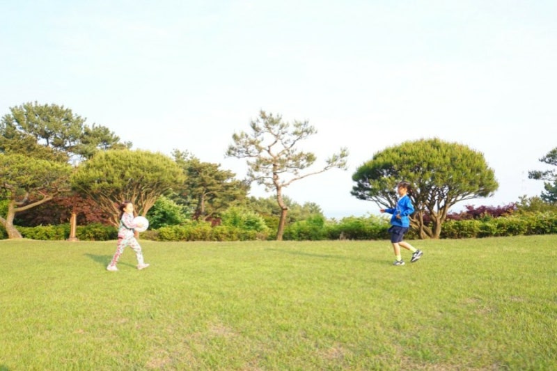 영흥도 가족펜션 비치클럽 카페 잔디밭에서 신나게 놀기 네이버 블로그