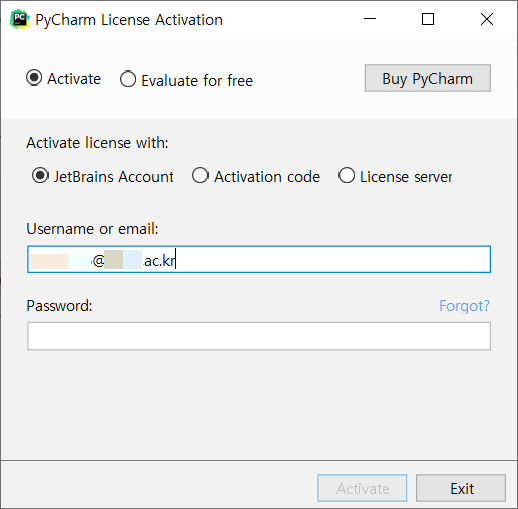 Pycharm | 파이참 기간 만료, 대학생 라이선스, 해결방법 : 네이버 블로그