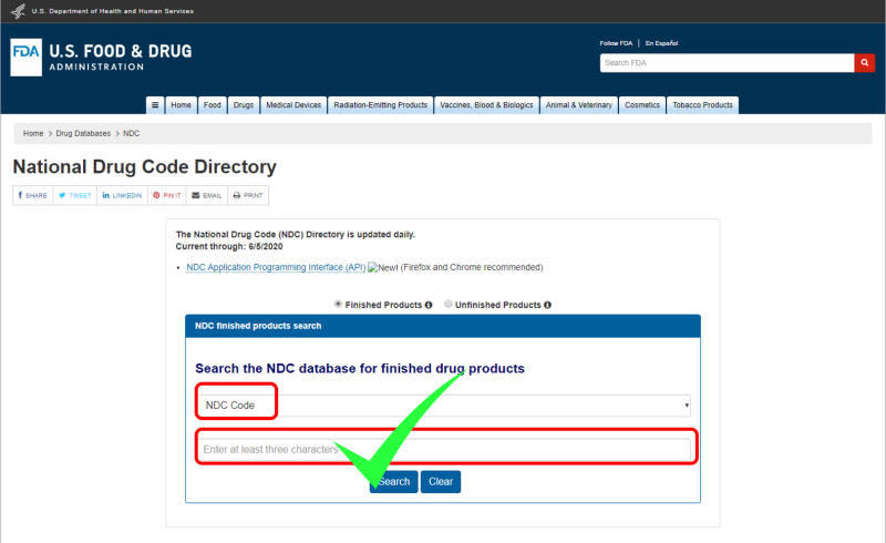 FDA 등록 여부, NDC 코드번호 조회 확인하기 : 네이버 블로그