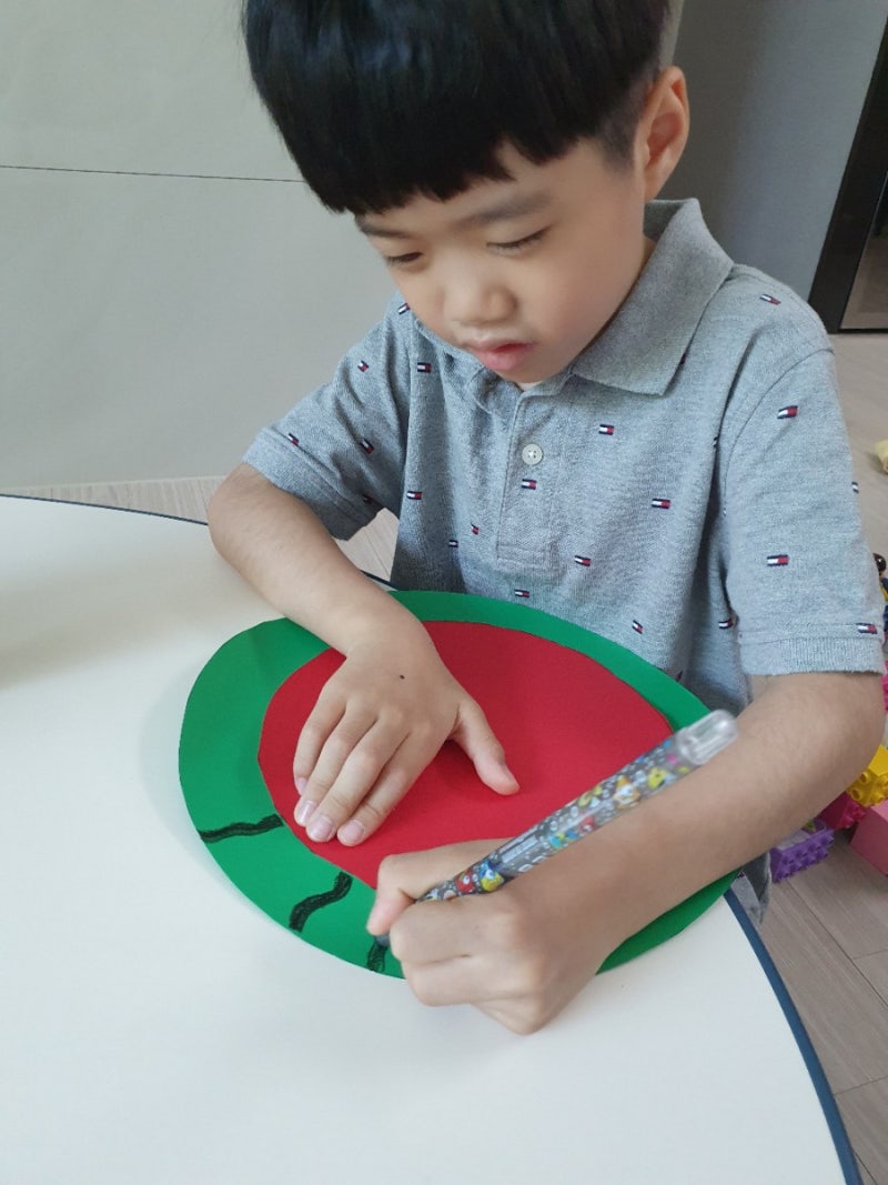 책육아수박수영장안녕달그림책수박모자만들기독후활동 네이버 블로그