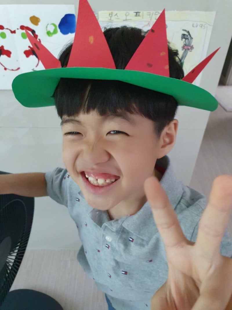 책육아수박수영장안녕달그림책수박모자만들기독후활동 네이버 블로그