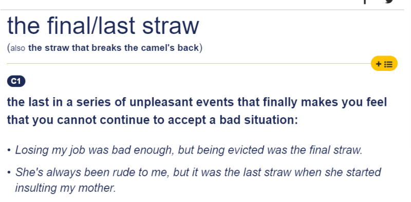 [영어 표현] The final / the last straw : 네이버 블로그