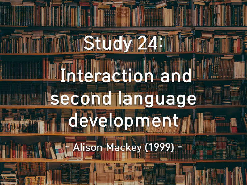 영어교과교재 Interaction and second language development 연구 (Alison Mackey ...