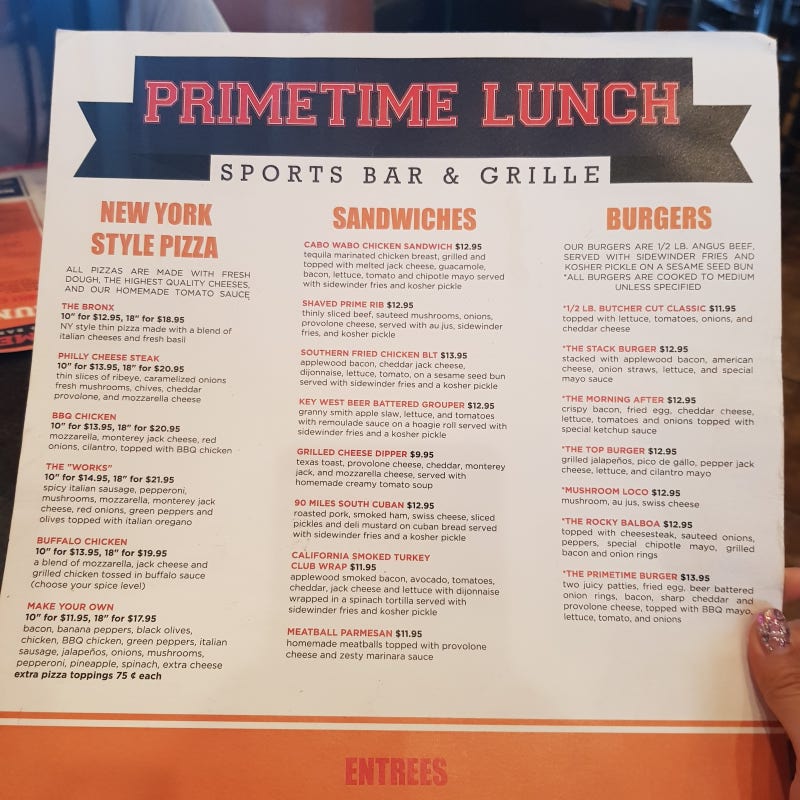 [뉴질랜드 -> 미국여행 17화] 미국 버지니아 페어팩스 맛집 ' Primetime Sports Bar & Grille' 립 ...