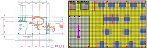 제주도 식당 인테리어 디자인 설계 도면 평면도3d투시도 디자인푸딩 네이버 블로그