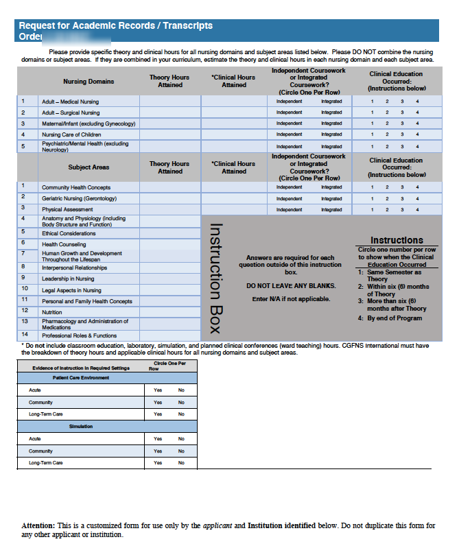 [CGFNS] Transcript Validation Form 관련 절차 : 네이버 블로그