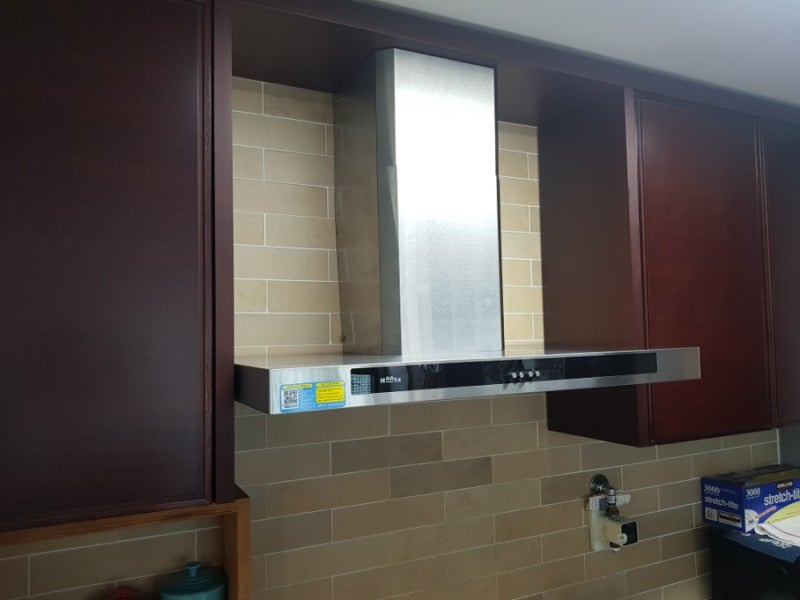 인천 연수구 송도동 후드 교체 소음이 심하고 기름때로 고민인 침니후드 교체 하츠 Dtr 90s 테라를 설치합니다 송도 후드