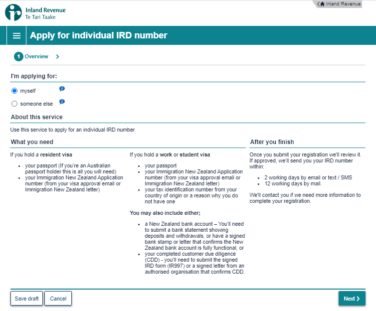 [뉴질랜드 정보] IRD 넘버 신청하는 방법 - 온라인 신청이 안될 때는 오프라인으로 신청 가능! : 네이버 블로그