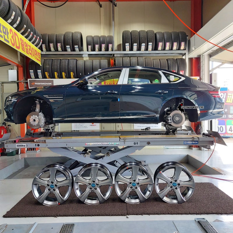 제네시스 G80- G80 (RG3) 20인치 순정휠 교체 후기 (금호타이어 마제스티 9 TA91 245 40 20, 275 35 20 타이어 교체 전주인치업 잘 하는 곳 ...