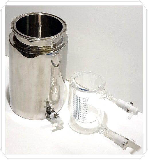 원터치로 편리하고 시료 변성없이 안전하게. 이중비이커 및 이중탱크. Dual Jacket Beaker and Dual ...