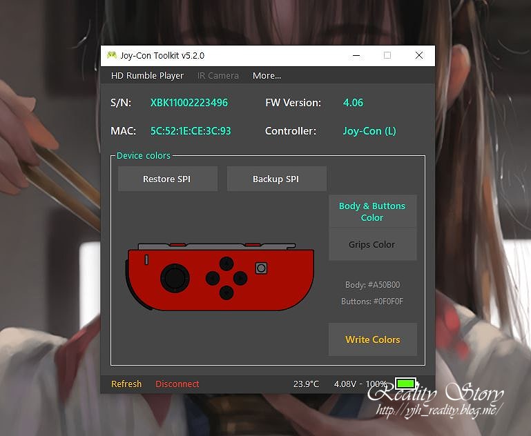 본체에 인식되는 닌텐도 스위치 조이콘 색상 변경 방법!! Joy-Con_Toolkit_v5.2.0 : 네이버 블로그