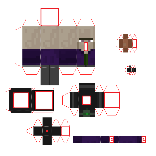 마인크래프트 미니 종이모형 Minecraft 미니 버젼 종이모형 모음집 11탄 네이버 블로그