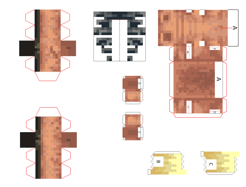 마인크래프트 종이모형 Minecraft 116 조글린 호글린 피글린 등등 Ver2 네이버 블로그