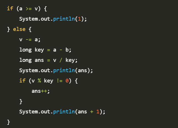 백준(BOJ) 2869 - 달팽이는 올라가고 싶다 //[java] - 0.15초 안에 통과하기, 시간 고려하기 : 네이버 블로그