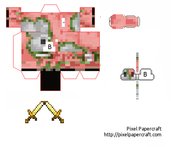 마인크래프트 미니 종이모형 Minecraft 미니 버젼 종이모형 모음집 11탄 네이버 블로그